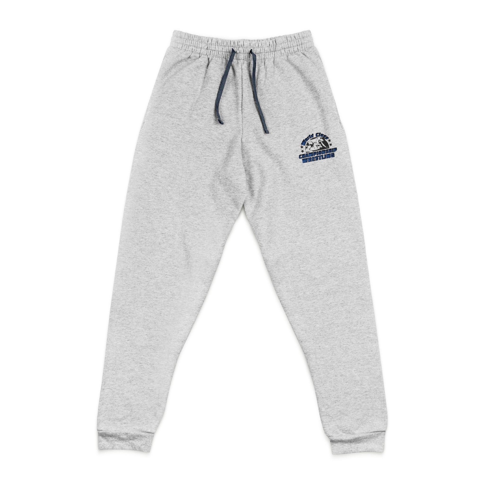 Embroidered Logo WCCW Unisex Joggers - Heather Gray – Von Erich Goods